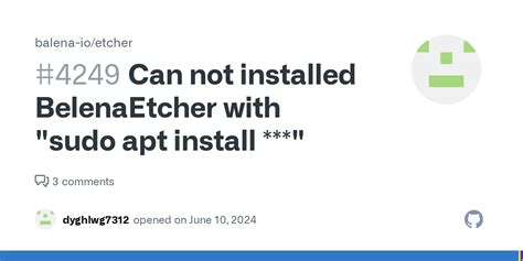 Can Not Installed Belenaetcher With Sudo Apt Install · Issue 4249 · Balena Ioetcher · Github