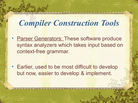 Compiler Design Basics Ppt Programming Languages Computing