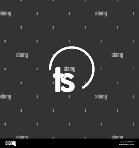 Ts Initial Logo With Rounded Circle Vector Graphic Stock Vector Image