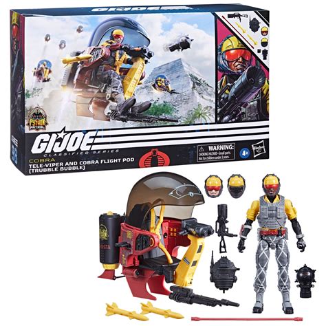 Gi Joe Classified Series Python Patrol Tele Viper And Cobra Flight Pod Trubble Bubble 6 Inch