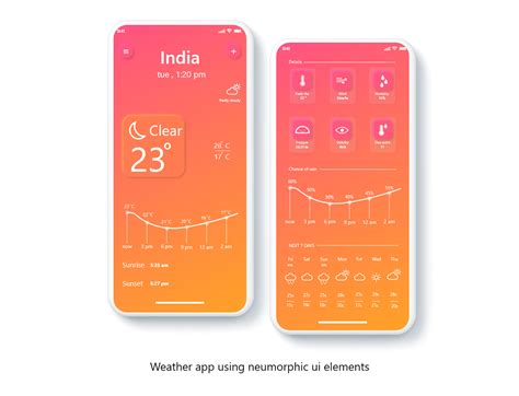 Neumorphic Weather App On Behance