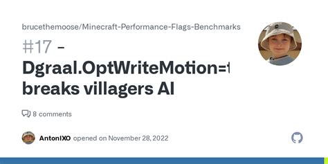 Dgraaloptwritemotiontrue Breaks Villagers Ai · Issue 17 · Brucethemooseminecraft