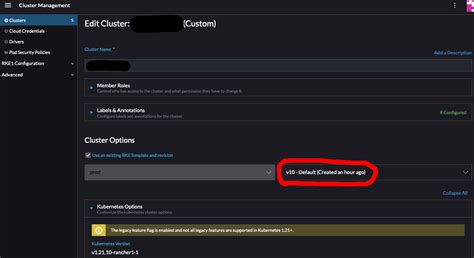 Edit Cluster Menu Preselects Default Rke Revision Template Instead Of Currently Used Revision