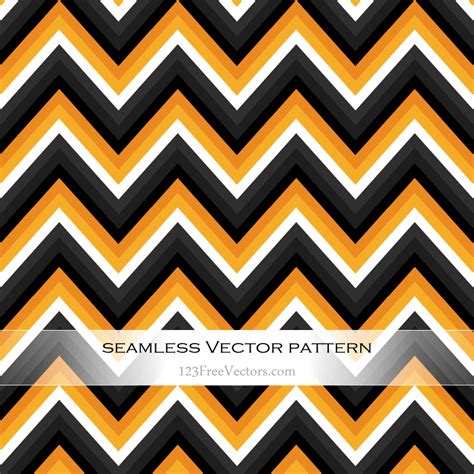 Orange And Black Zig Zag Seamless Pattern Download Free Vector Art