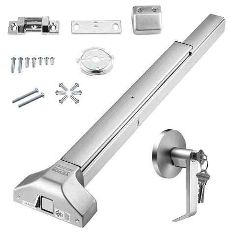 Bentism Push Bar Door Locks Panic Exit Device With Exterior Lever Emergency Lock Stainless Steel