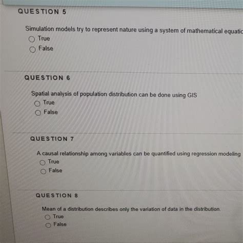 Solved QUESTION Simulation Models Try To Represent Nature Chegg