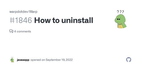 How To Uninstall · Issue 1846 · Warpdotdevwarp · Github