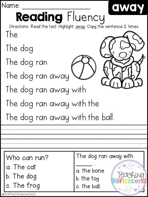 Free Printable Reading Activities For Kindergarten