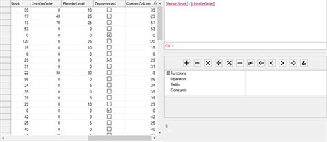 Column Calculation In Flexgrid Expression Editor For Winforms