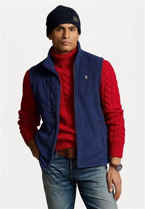 Polo Ralph Lauren Brushed Fleece Full Zip Vest Bodywarmer Newport