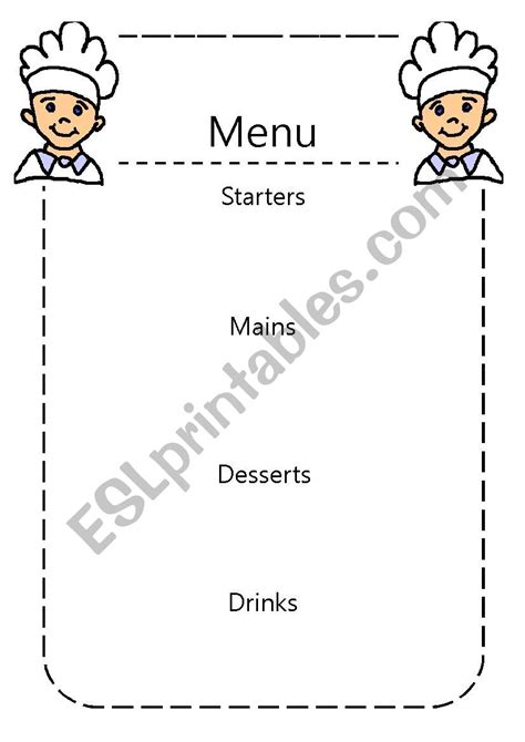 create your own printable menus