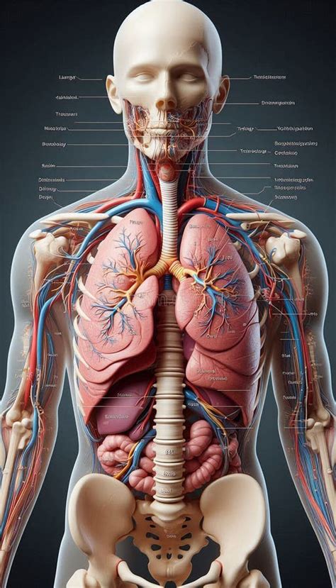 Anatomical Model Of Human Body Systems Stock Illustration