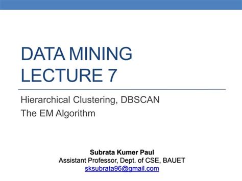 Data Mining Lecture7pptx
