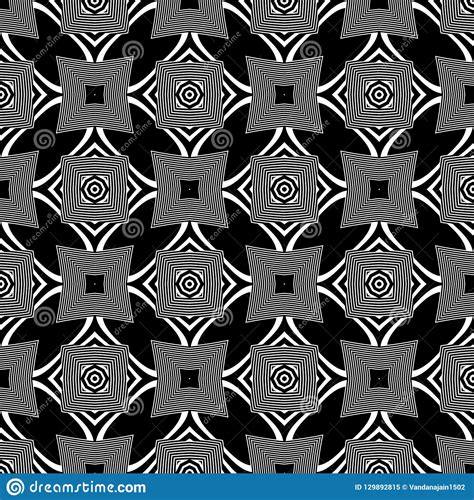 Black And White Seamless Pattern Geometrical Lining Stock Vector Illustration Of Design White