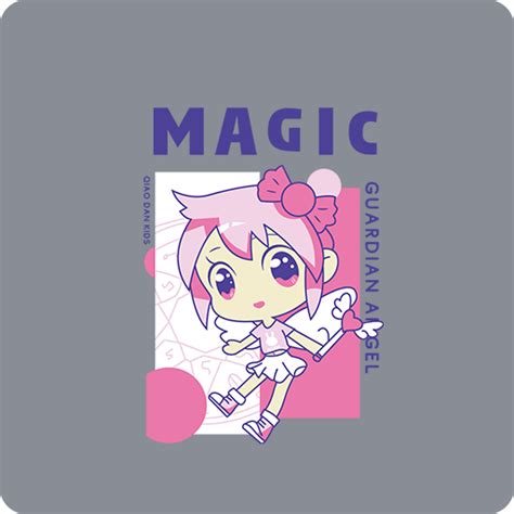 卡通女孩图案手绘卡通人物简笔卡通女孩魔法女孩 烫画库