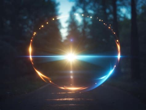 Premium Ai Image Free Photo Authentic Anamorphic Lens Flare With Ring