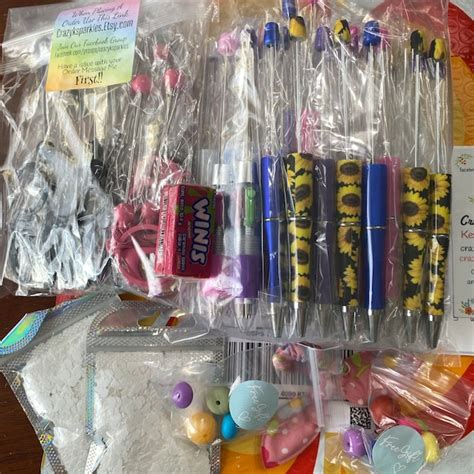 Premium Beadable Keychain With Matching Bars Crafting Blanks