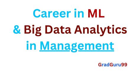 career opportunities in ml and big data analytics in management