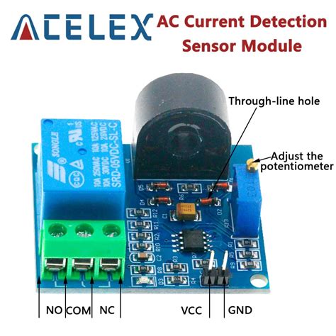 Ac Current Detection Sensor Module 5v 12v 24v Relay Protection Module 5a Over Current