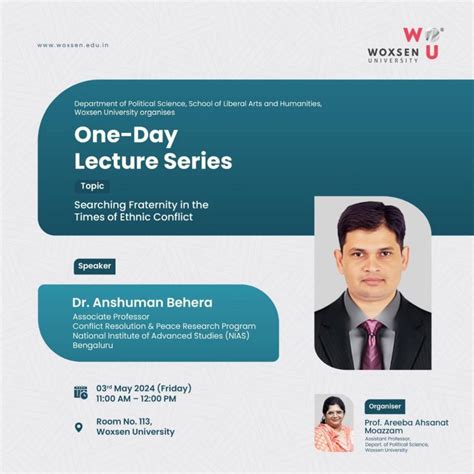 Dr Anshuman Behera On Linkedin I Will Be Speaking At Woxsen