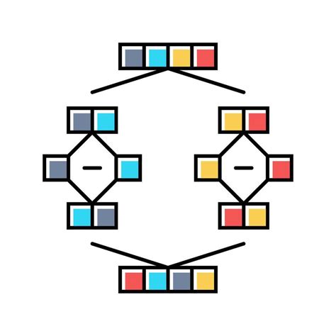 mergesort algorithm color icon illustration 52843764 vector art at vecteezy