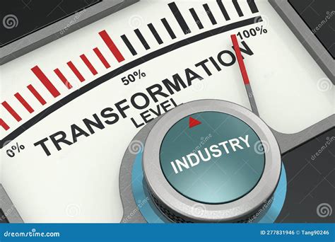 Indicator For Industry Transformation Level Concept Stock Illustration Illustration Of Gauge