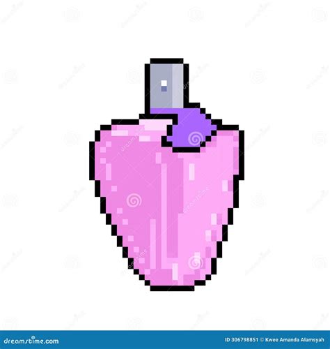 Pink Perfume Bottle Pixel Styled Vector Illustration Stock Vector ...