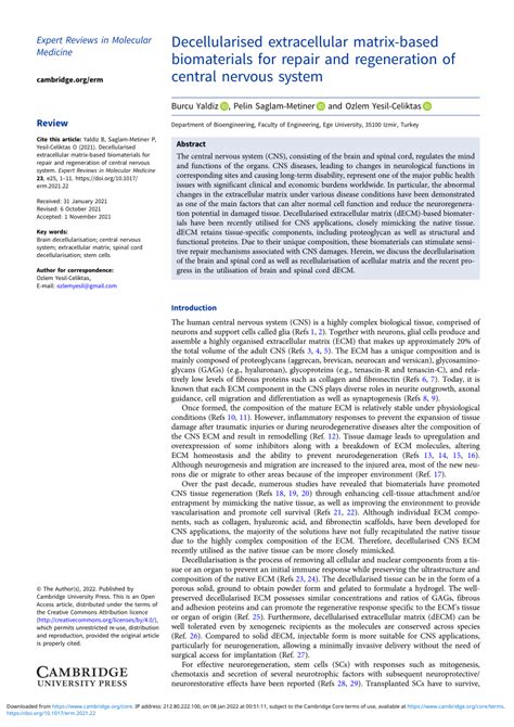 Pdf Decellularised Extracellular Matrix Based Biomaterials For Repair And Regeneration Of