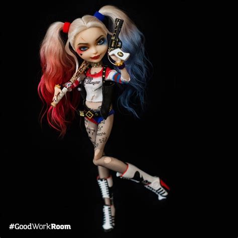Harley Quinn Doll Custom Ooak Repaint Doll For Adult Etsy