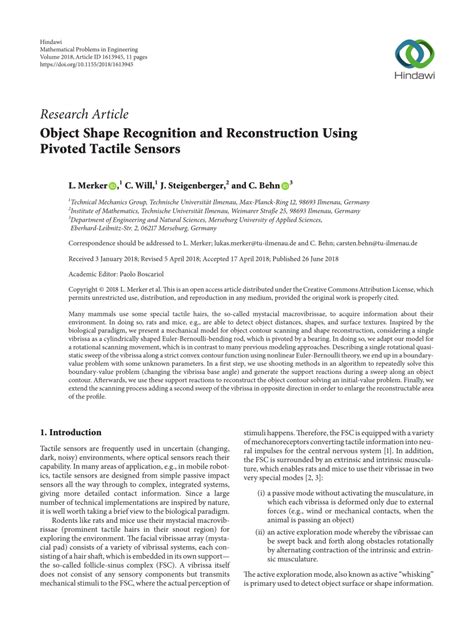 pdf object shape recognition and reconstruction using pivoted tactile