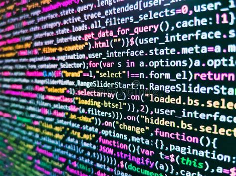 Programming Source Code Abstract Screen Of Software Developer Database Bits Access Stream