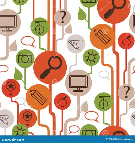 Colorful Seamless Texture For Science Stock Vector Illustration Of