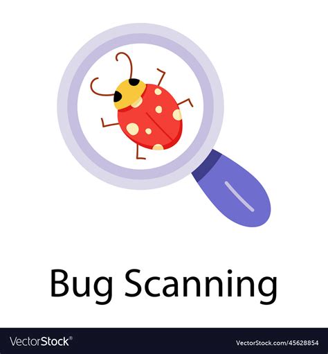 Bug Scanning Royalty Free Vector Image VectorStock