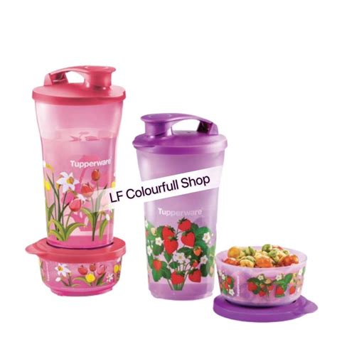 Tupperware Tumbler 800ml Lunch Box Dessert Bowl 300ml Quench And Snack Set Shopee Malaysia