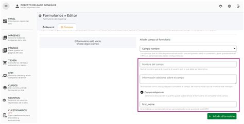 cómo crear campos en un formulario witaps
