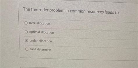 Solved The Free Rider Problem In Common Resources Leads To