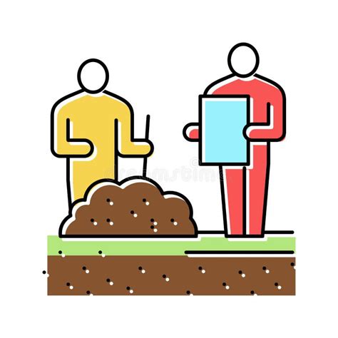 分析彩色图标矢量图的工人铲土 向量例证 插画 包括有 使用 解剖学 有机 化学制品 增长 测试 242355613