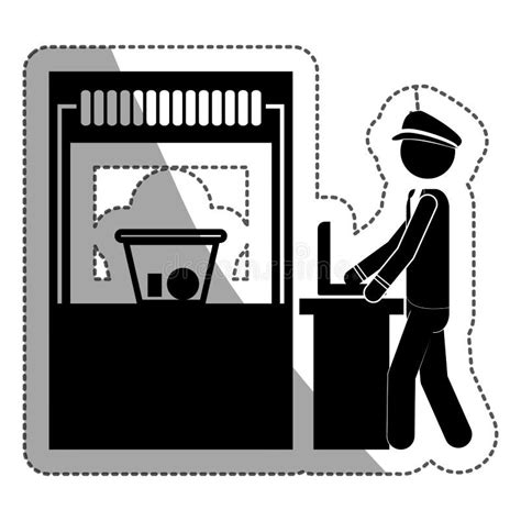 Isolated Security Checkpoint Design Stock Vector Illustration Of Visiting Advertisement 82588135