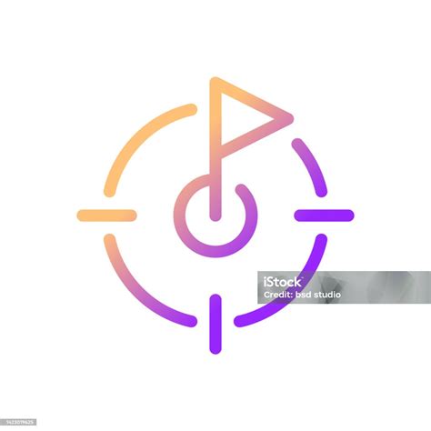 Goal Setting Pixel Perfect Gradient Linear Ui Icon Stock Illustration Download Image Now