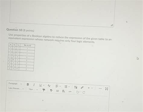 Solved Question Points Use Properties Of A Boolean Chegg