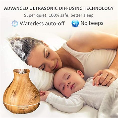 Aromatherapy Essential Oil Diffuser 550ml 12 Hours Wood Grain Aroma