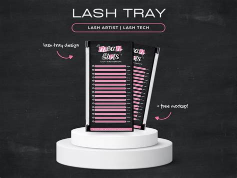 Editable Lash Tray Template Lash Tech Supplies Design Eyelash Tray