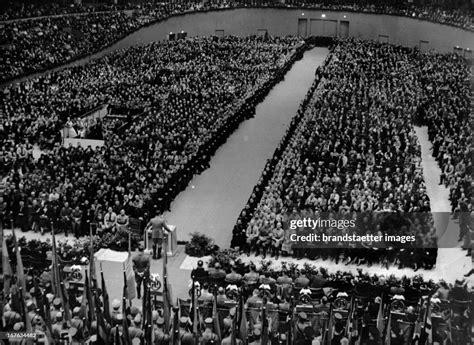 Hitler Speech Hitler Speeches Youth Address Stock Footage