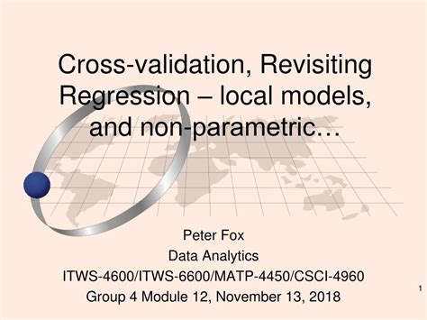 Ppt Cross Validation Revisiting Regression Local Models And Non