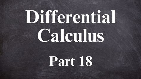 Differential Calculus Part 18 Iit Jam Csir Net Tifr Gate
