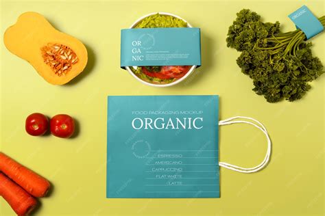 Premium Psd Organic Food Packaging Mockup