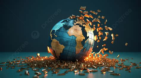 위기에 처한 세계의 세계 경제 혼란 묘사 3d 렌더링 경기 후퇴 세계 경제 금융 위기 배경 일러스트 및 사진 무료 다운로드 Pngtree