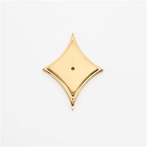 Asteroid 475 Backplate Polished Brass Polished Nickel Burnished Brass Diamond Backplates