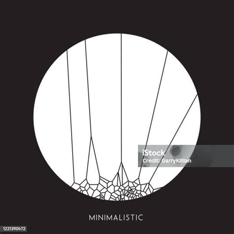 최소한의 보로노이 금이 서클 커버 디자인 기하학적 유리 클러스터 배너 포스터 전단지 등을위한 멋진 트렌디 한 추상적 인 배경 벡터 최소 템플릿 0명에 대한 스톡 벡터 아트