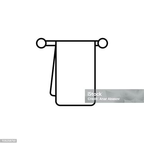 수건 걸이 아이콘입니다 개요 가구 아이콘의 요소입니다 웹 사이트 디자인 및 개발 앱 개발을 위한 얇은 라인 아이콘 프리미엄 아이콘 가구에 대한 스톡 벡터 아트 및 기타